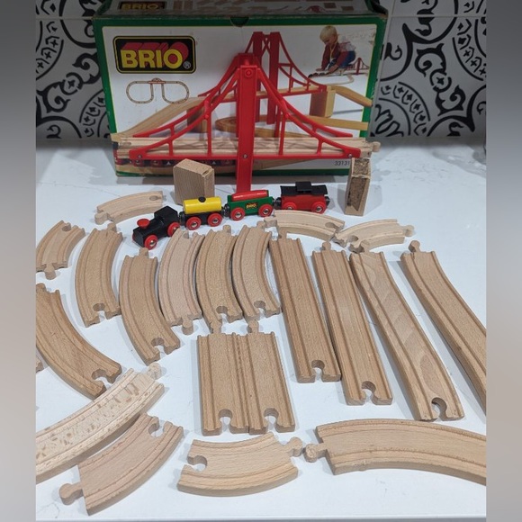 Brio | Toys | Vintage 99s Brio 33131 Big Wooden Railway Set Suspension ...
